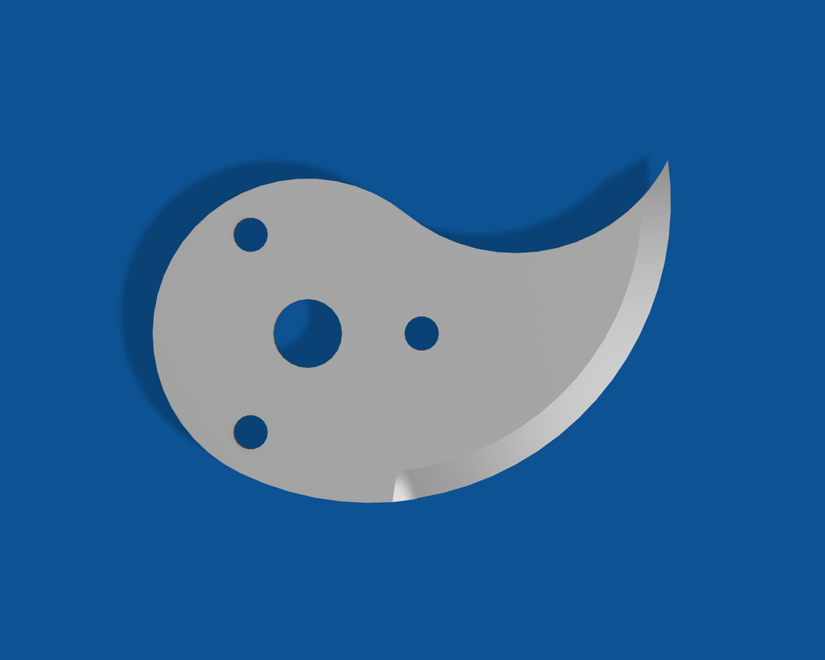 3" Long Smooth Edged Curved Cutting Knife, Part Number 93012 ...